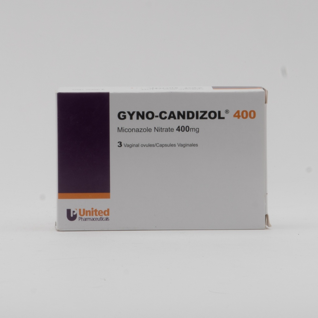 GYNO CANDIZOL 400MG VAG. OVULES 3'S- | Pharmacy and More